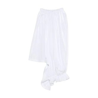 Comme Des Gar&ccedil;ons Femme, Jupes, Blanc, Taille: 38 FR Ruffle Trim Midi Skirt