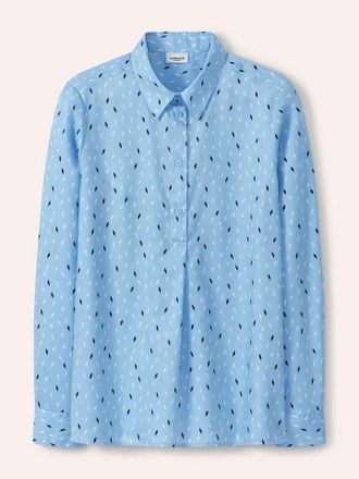 Walbusch Klassische Bluse Damen Extraglatt Polo Bluse Blusenkragen Langarm, modern, b&uuml;gelfrei, atmungsaktiv