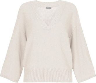 No Man's Land Femme, Pulls, Beige, Taille: 42 FR 65.166 Tricot col en V