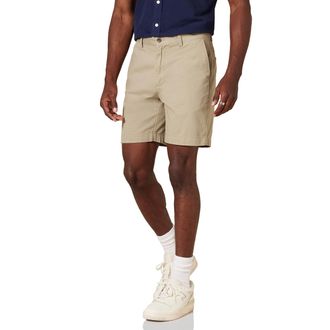 Amazon Essentials Herren Slim-Fit-Chinoshorts, 18cm, Kaki, 30W