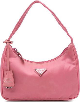 Prada mini sac port&eacute; &eacute;paule Tessuto Re Edition 2000 (2019-2024) - Rose