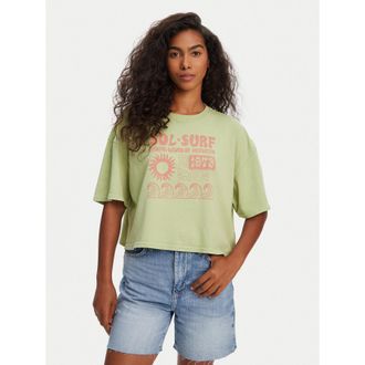 Billabong T-Shirt Sol Surf EBJZT00428 Gr&uuml;n Oversize