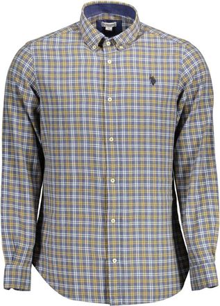 U.S.Polo Association U.s. Polo Assn., Homme, Chemises, Bleu, Taille: 2XL Chemise Bleue Slim Fit Manches Longues