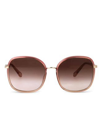 Chloé lunettes de soleil à monture oversize - Rose