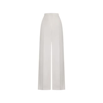 Fendi Pantalone New Linen - - Trousers - Damen - Wei&szlig; - L