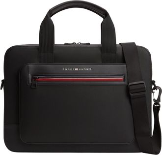 Tommy Hilfiger Herren Th Foundation Computer Bag Am0am14158 Computertasche, Black (Black)