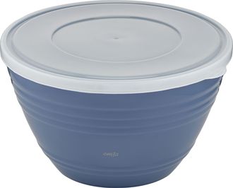 Emsa Prep&Bake Kunststoff-Rührschüssel 4,15 L, mit konservierendem Deckel für die Aufbewahrung im Kühlschrank, rutschfester Boden, perfekte Stabilität beim