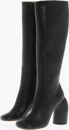 Off-white Stiefel TONAL SPRING aus Leder mit 11cm skulpturalem Feder-Design-Absatz Off-White