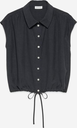 Alchemist Damen vegan Bluse Flora Anthrazit