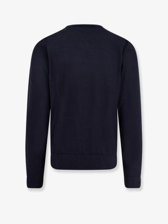 HUGO BOSS Mens Wool, Silk And Cashmere Sweater Blue