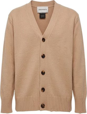Amaranto Woll-Kaschmir-Strickjacke - - Knitwear - Herren - Beige - S