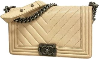 Chanel Sac bandouli&egrave;re vintage doccasion - Femme - Pre-owned - Beige - Taille: ONE Size