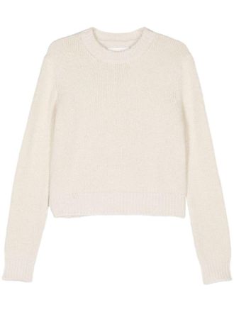 Jil Sander pull à col ras de cou - Blanc