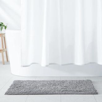 Amazon Basics Salle de bain Tapis antidérapant en microfibre, platine, 53 x 87 cm