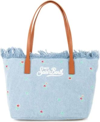 MC2 Saint Barth Femme, Sacs, Bleu, Taille: ONE Size City Bag Mid Fringe