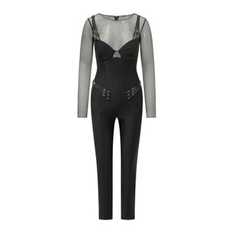 Elisabetta Franchi Damen, Jumpsuits & Playsuits, Schwarzk, MGr&ouml;&szlig;e