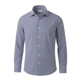 PORTOFIORI Homme, Chemises, Bleu, Taille: 3XL Chemise en Coton Ray&eacute;e