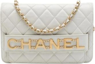 Chanel Sac bandouli&egrave;re matelass&eacute; vintage doccasion - Femme - Pre-owned - Blanc - Taille: ONE Size
