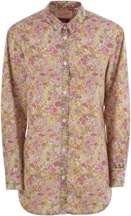 MC2 Saint Barth Femme, Blouses et Chemises, Multicolore, Taille: 38 FR Liberty Floral Print Cotton Shirt