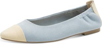Marco Tozzi Marco Tozzi Damen Ballerinas weiches Feel Me Fu&szlig;bett weiches Innenfutter Spitz, blau (LT.Blue Comb), 42 EU