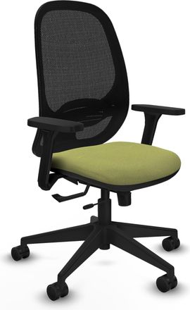 Piqueras y Crespo 8H B&uuml;rostuhl mit 3D-Armen, h&ouml;henverstellbare Lendenwirbelst&uuml;tze, ausgestattet mit Syncro/Traslack und Schneideschaum, mit Rollen von 65 mm, Nylon, Sch