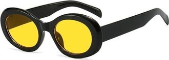 Generic Lunettes De Soleil Ovales À Petite Monture For Hommes Et Femmes, For La Conduite En Plein Air, Les Vacances À La Plage, Le Sport, Les Fêtes(Yellow)