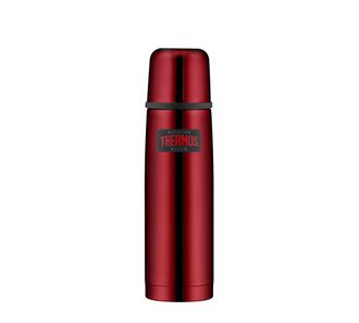 Thermos LIGHT & COMPACT BEVERAGE BOTTLE 0,50l, cranberry red, Thermosflasche Edelstahl, Isolierflasche rot mit Trinkbecher, 12 h heiß / 24 h kalt, spülmaschin