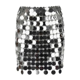 Paco Rabanne Sequin Maxi Mini Rock - - Skirts - Damen - Grau - XS