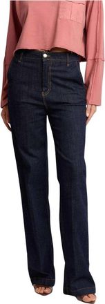 Kocca Femme, Jeans, Bleu, Taille: 40 FR Pantalon professionnel fonc&eacute; allongeant la jambe