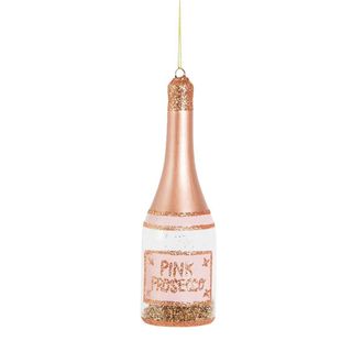 Sass & Belle Lets Celebrate Rosa Prosecco-Flasche Hängender Schmuck Weihnachten