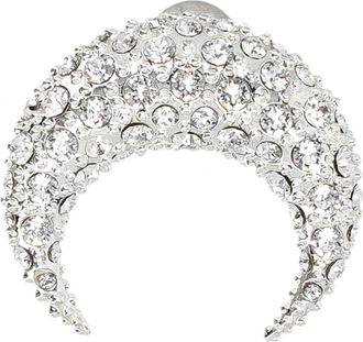Marine Serre Femme, Accessoires, Gris, Taille: ONE Size Moon Strass Earring Large
