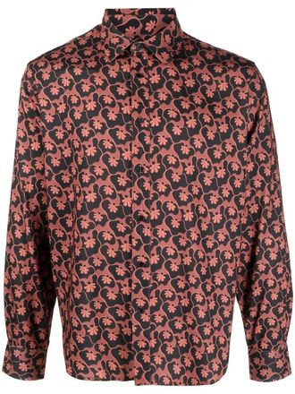Viktor & Rolf chemise boutonn&eacute;e &agrave; fleurs - Orange