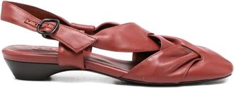 Hereu Femme, Chaussures, Brun, Taille: 37 EU Maia Sandale fronc&eacute;e et entrelac&eacute;e