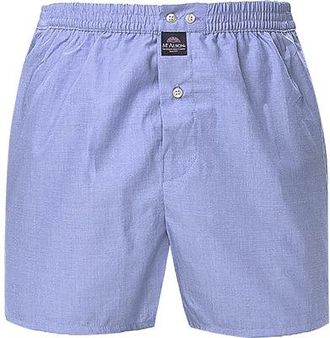 MC Alson Herren Boxershorts blau Baumwolle unifarben