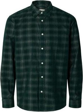 Selected Chemise col classique &agrave; carreaux en coton