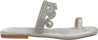 Alma En Pena Alma EN Pena, Femme, Chaussures, Gris, Taille: 36 EU Sandale Plate &agrave; Bride dOrteil Avec Ornements