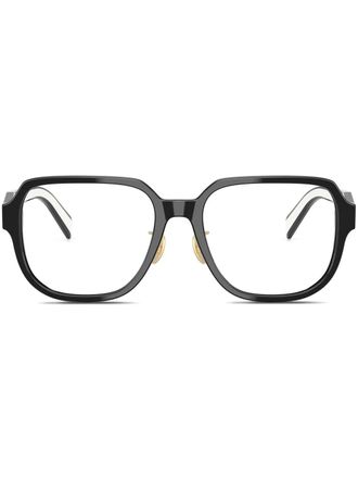 Prada lunettes de vue à logo - Noir