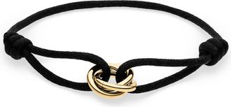 s.Oliver Bracelet - Elegantes Armband aus poliertem Edelstahl - schwarz - Textilband verstellbar bis 24 cm - wasserfest & hautfreundlich