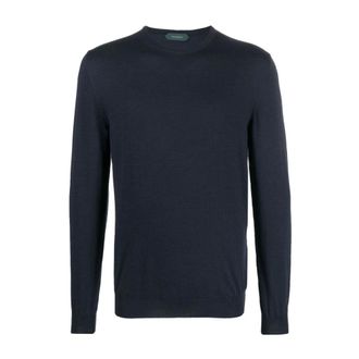 Zanone Homme, Pulls, Bleu, Taille: XL Pull à col rond
