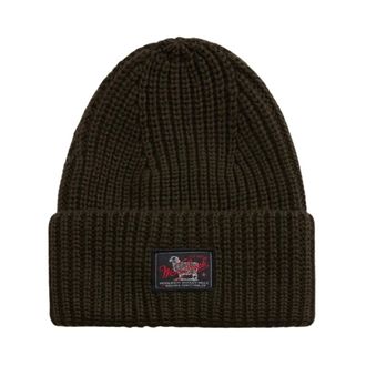 Woolrich Bonnet en laine m&eacute;lang&eacute;e c&ocirc;tel&eacute;e avec &eacute;cusson - unisex - Accessoires - Vert - Taille: L