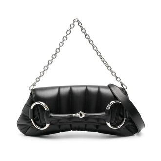 Gucci Horsebit Chain Schultertasche - - Bags - Damen - Schwarzk - ONE SIZE
