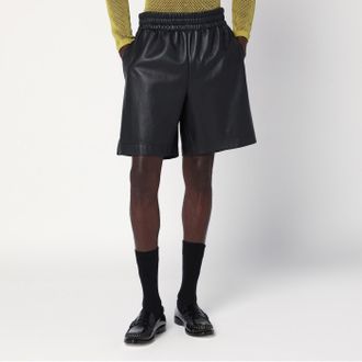 Gucci Schwarze Bermudashorts aus Leder