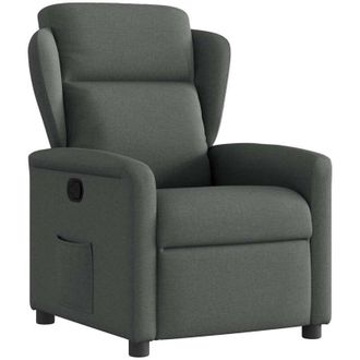 vidaXL Vidaxl - Fauteuil inclinable Gris fonc&eacute; Tissu