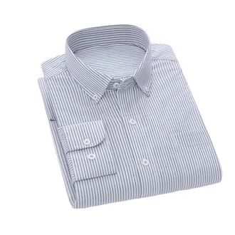 Generic Chemise Oxford &agrave; manches longues pour homme, coupe ajust&eacute;e, unie, poche unique, haut daffaires et de bureau, 2635-8, 3XL