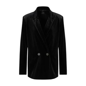 A|X Armani Exchange Schwarzer Blazer im Americana-Stil - - Jackets - Damen - Schwarzk - S