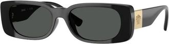 Versace Stilvolle schwarze Sonnenbrille - - Accessories - unisex - Schwarzk - 47 MM