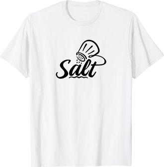 Salt Damen Unisex-Jugendliche Klassisch Wei&szlig; T-Shirt, Kentkragen, Kurzarm, Klein, Crew-Ausschnitt, 16, 19 cm, Einfarbig, Klassisch, Doppelt gen&auml;hter Saum, 