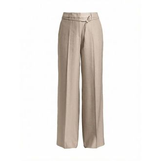 PESERICO Femme, Pantalons, Beige, Taille: 38 FR Wide Pantalons