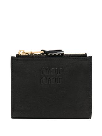 Miu Miu Portemonnaie mit Logo-Pr&auml;gung - Schwarz