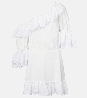 Saint Laurent Robe en coton &agrave; broderie